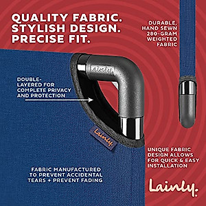 Lainly Rolling Room Divider Wall - Made in North America (6' L x 6' H, Cobalt Blue) Partition Room Dividers, Temporary Wall, Office Divider, Privacy Screen, Wall Divider & Room Divider Screen