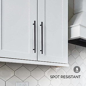 Home Expert 5 Pack 10 Inch Black Cabinet Handles Matte Black Cabinet Pulls Black Dresser Drawer Pulls Stainless Steel Kitchen Cabinet Handles Matte Black 10-1/2 Inch Overall Length