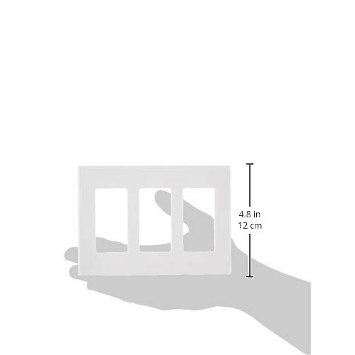 Leviton 80311-SW 3-Gang Decora Plus Wallplate Screwless Snap-On Mount, White