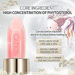 Catkin Nude Red Carving Matte Lipstick with Pink Lip Balm Makeup Set Moist Nourishing Lip Care Collection Xmas Gift