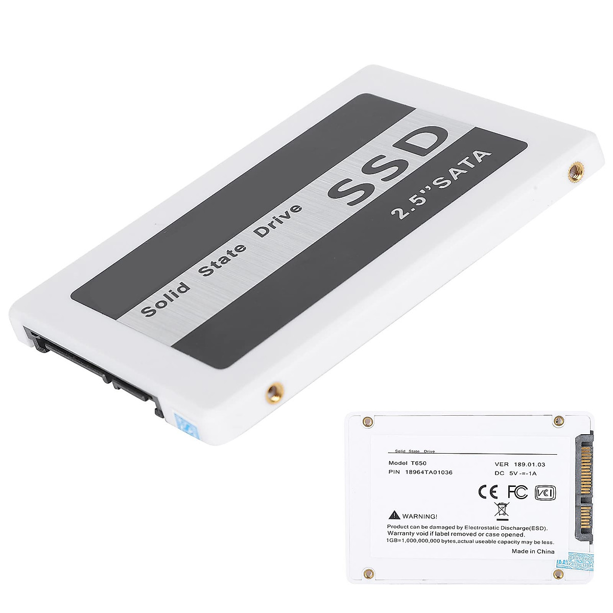 Solid State Hard Disk, Video Storage Good Performance Compact Firm Sturdy SATA3.0 SSD for Laptop Desktop Computer for Office Worker(#6)