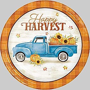 Happy Harvest Fall Paper Plates, 8 ct