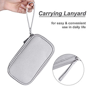 Bevegekos Small Cable Organizer Bag, Charger Organizer Case Pouch for Travel Accessories & Electronics (Small, Light Grey)