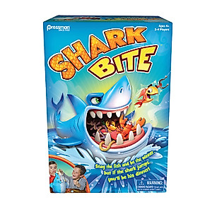 Pressman Shark Bite with Let's Go Fishin' Card Game (Amazon Exclusive)