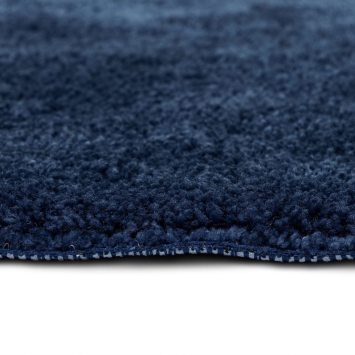 Mohawk Home Machine Washable Bath Navy Blue 1' 11" x 3' 3" Bath Mat Perfect for Your Bathroom