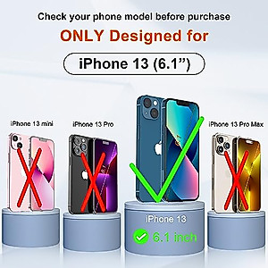 ORETECH for iPhone 13 Case, with [2 pcs Glass Screen Protector] [Camera Protection] [SGS Certified Military Grade ] 360 Shockproof Full Body Phone Case iPhone 13 Cover Slim Thin Case 6.1", Red