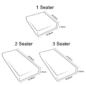 ANMINY PU Leather Sofa Couch Seat Cushion Covers Chair Armchair Stretchy Slipcover Anti-Slip Super Soft Furniture Protector with Elastic Bottom (1 Seater, Black)