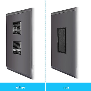 4 Pieces 240 x 120 mm Magnetic Frame PC Cooler Filter, PC Fan Dust Filter Magnetic Frame, Dustproof PVC Cover Computer Fan Grills, Dust Filter for Computer Cooler Fan (Black)