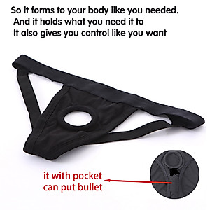 hilariouslove Strap on Harness Underwear, Strapon Harness Underpants for Strap On Underwears Strapless Panties for Men Women Black