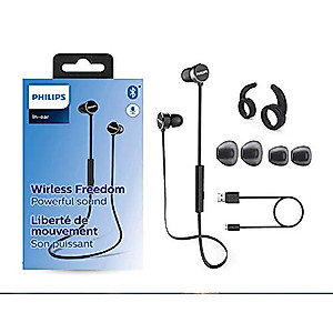 Philips Audio Bluetooth in Ear Headphones UN102BK/00 Wireless in Ears (Bluetooth, 6mm Driver, Fast Charging, Noise Isolation) Black