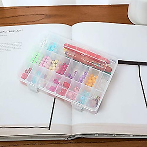 3 Pack Plastic Organizer Container,Plastic Storage Box with Adjustable Dividers for Jewelry Toy Cosmetics Craft Fuse Beads Nuts Pills Tackle and Screwdriver
