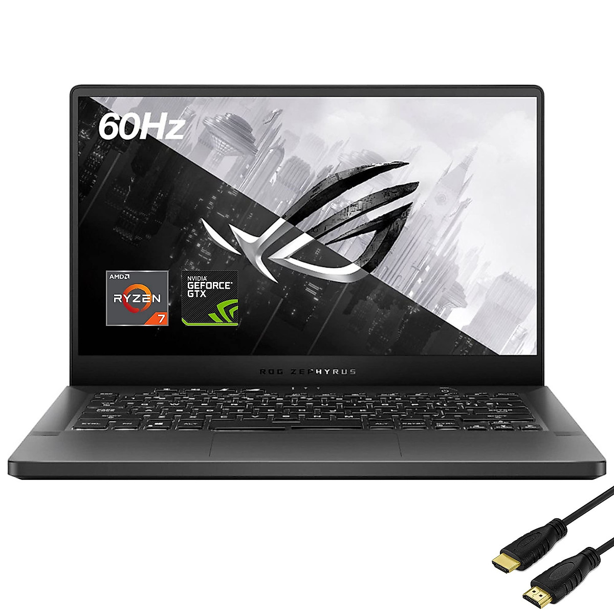 2022 Newest ASUS ROG Zephyrus 14" FHD IPS Gaming Laptop, AMD Ryzen 7 5800HS(Beats Intel i7-1165G7), GeForce GTX 1650, Backlit, Bundle HDMI, Windows 10, Black (40GB | 1TB SSD, R7)