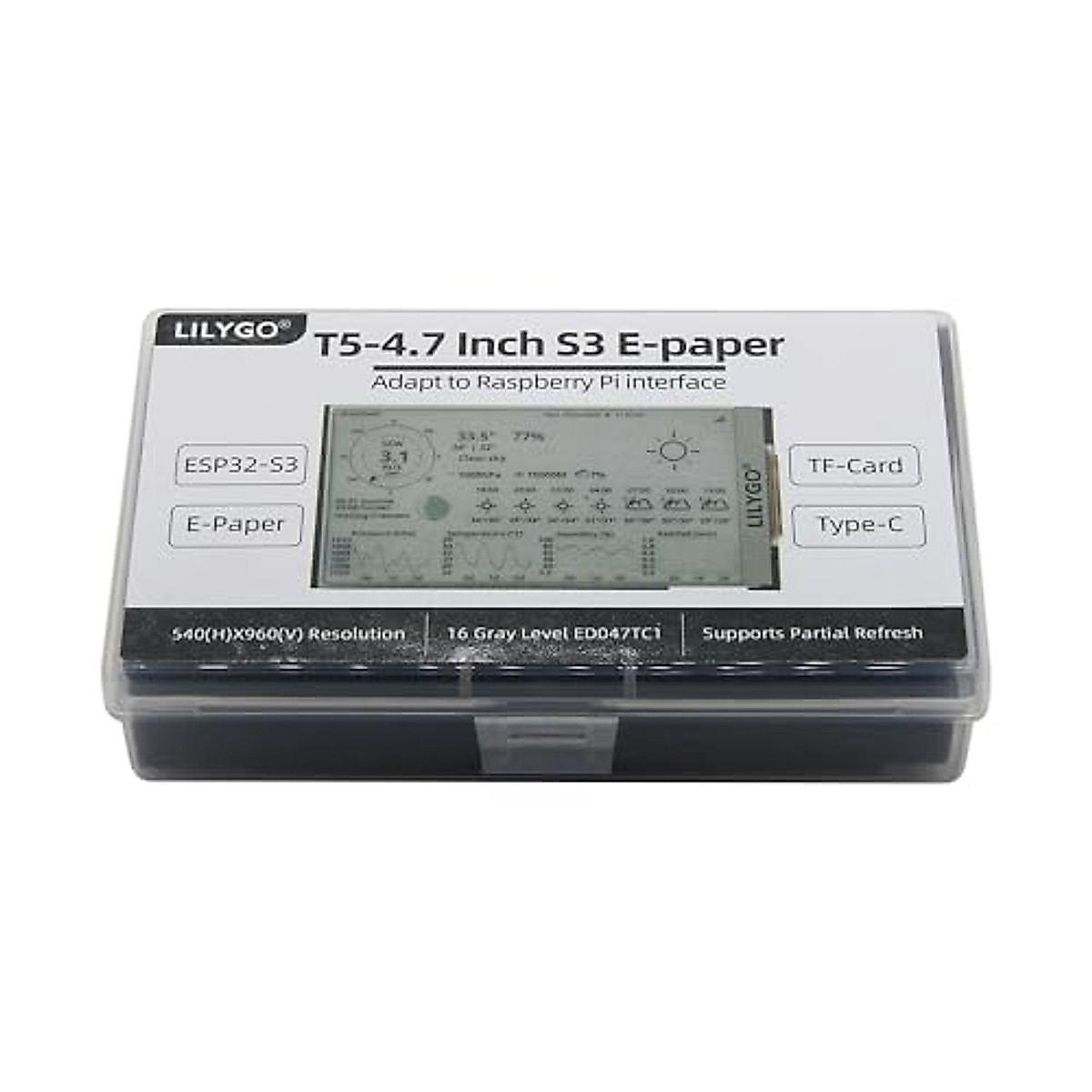 LILYGO T5 4.7 Inch E-Paper V2.3 ESP32-S3 Development Driver Board TTGO Display Module Support TF Arduino (Female pin Welded Version)