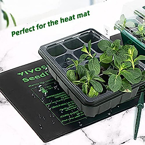 Anothera 30-Set Seed Starter Tray and Garden Propagator Kit (12 Cells Per Tray,Total 360 Cells) with Adjustable Humidity Dome and Base Greenhouse Grow Trays for Seeds Growing Starting（Dark Green）