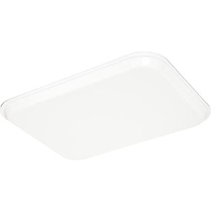 Carlisle FoodService Products 1410FG001 Glasteel Fiberglass Cafeteria/Fast Food Tray, NSF Certified, 13 3/4" Length x 10 5/8" Width, Bone White (Pack of 12)