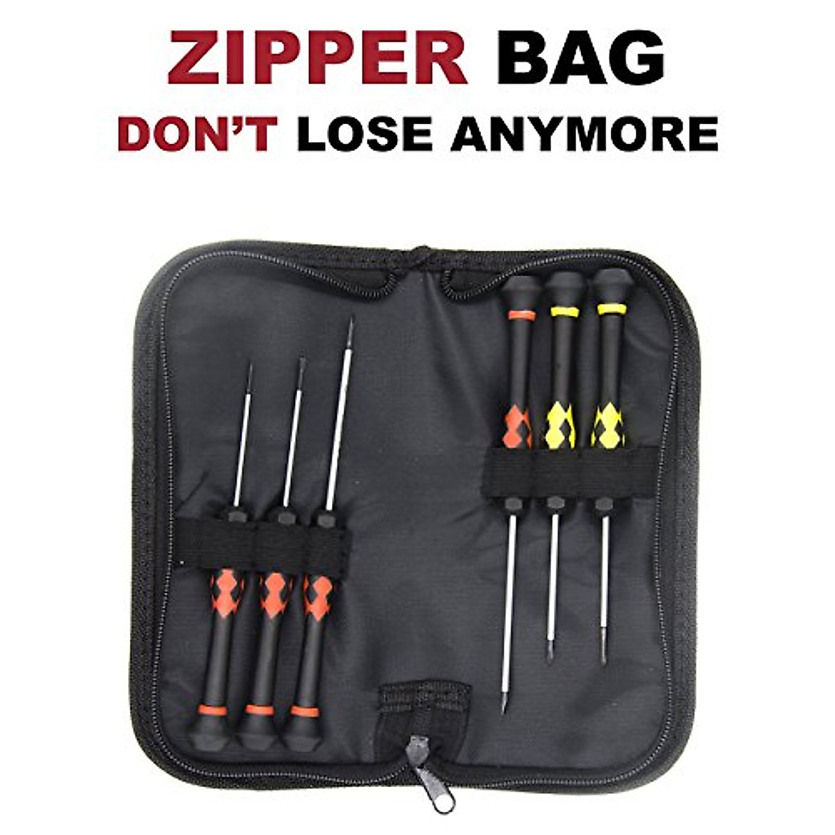 Kutir Precision Screwdriver Set (Set of 6) - Magnetic Flathead and Philips With Separate Colors Handle - Professional Repair Tool Kit For Electronics, iPhone, SmartPhone, PC, Jewelry, Watch, Eyeglass