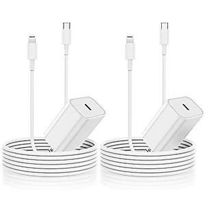 iPhone 14 13 12 Charger Fast Charging Block,2Pack 20W Apple iPhone Charger Wall Plug with USB C to Lightning Cable Cord 6ft,Type C Power Adapter Cube Brick for iPhone 14 Pro/13 Pro Max/12 Mini/11/iPad