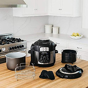 Ninja - Ninja Foodi 8qt. 9-in-1 Deluxe XL Pressure Cooker & Air Fryer - Stainless Steel/Black (Renewed)