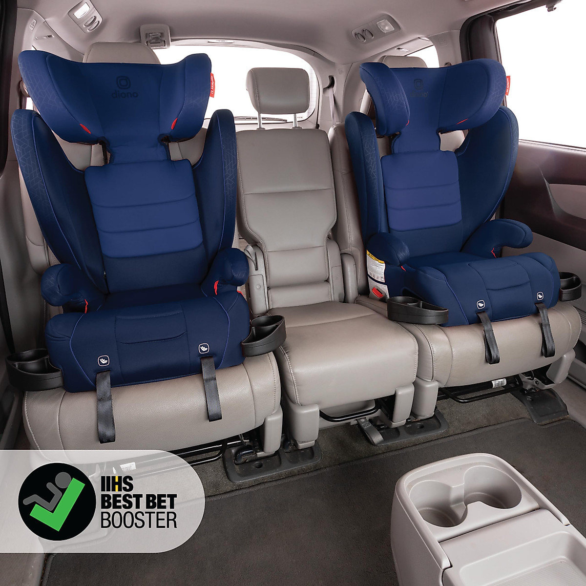 Diono Monterey 2XT Latch 2 in 1 High Back Booster Car Seat with Expandable Height & Width, Side Impact Protection, 8 Years 1 Booster, Blue