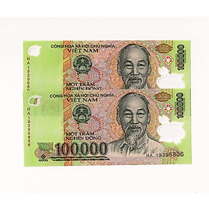 200,000 DONG | 100K BANKNOTES | 2 x 100,000