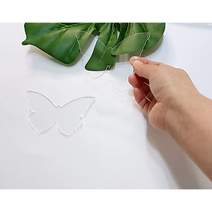 Set of 10 Blank Clear Acrylic Butterfly Table Place Cards,DIY Wedding Place Cards,Modern Table Settings for Celebrations Birthday Party Wedding Anniversary Engagement