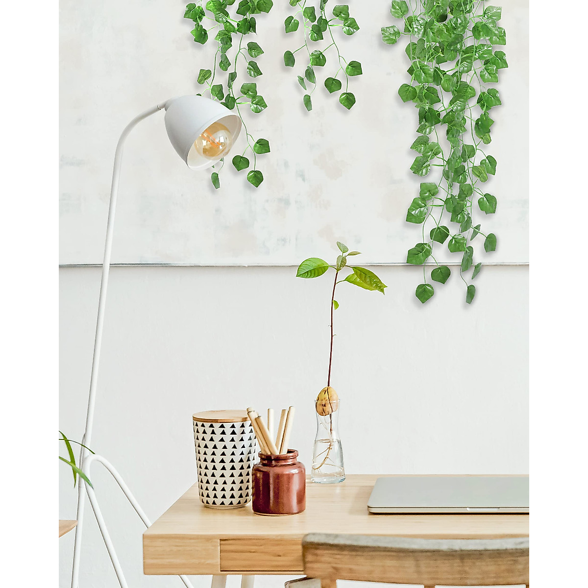 Omldggr 3 Pieces Artificial Hanging Ivy Vine Artificial Hanging Plants Artificial Plants Vines for Indoor Outside Home Garden Office Decor