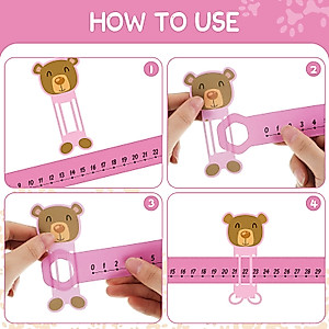 24 Pcs Slide and Learn Number Line 16.5 x 1.5 Inch PVC Number Line for Student, 0 to 30 Math Number Line Animal Positive Integers Number Lines Childhood Education Materials for School (Vivid Colors)