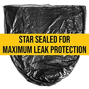 Aluf Plastics 20-30 Gallon Trash Bags - (100 Count) 1.1 MIL (Equiv) Low Density Plastic Garbage Bags - 30" by 36" for Home, Kitchen, Office Commercial Industrial, Black