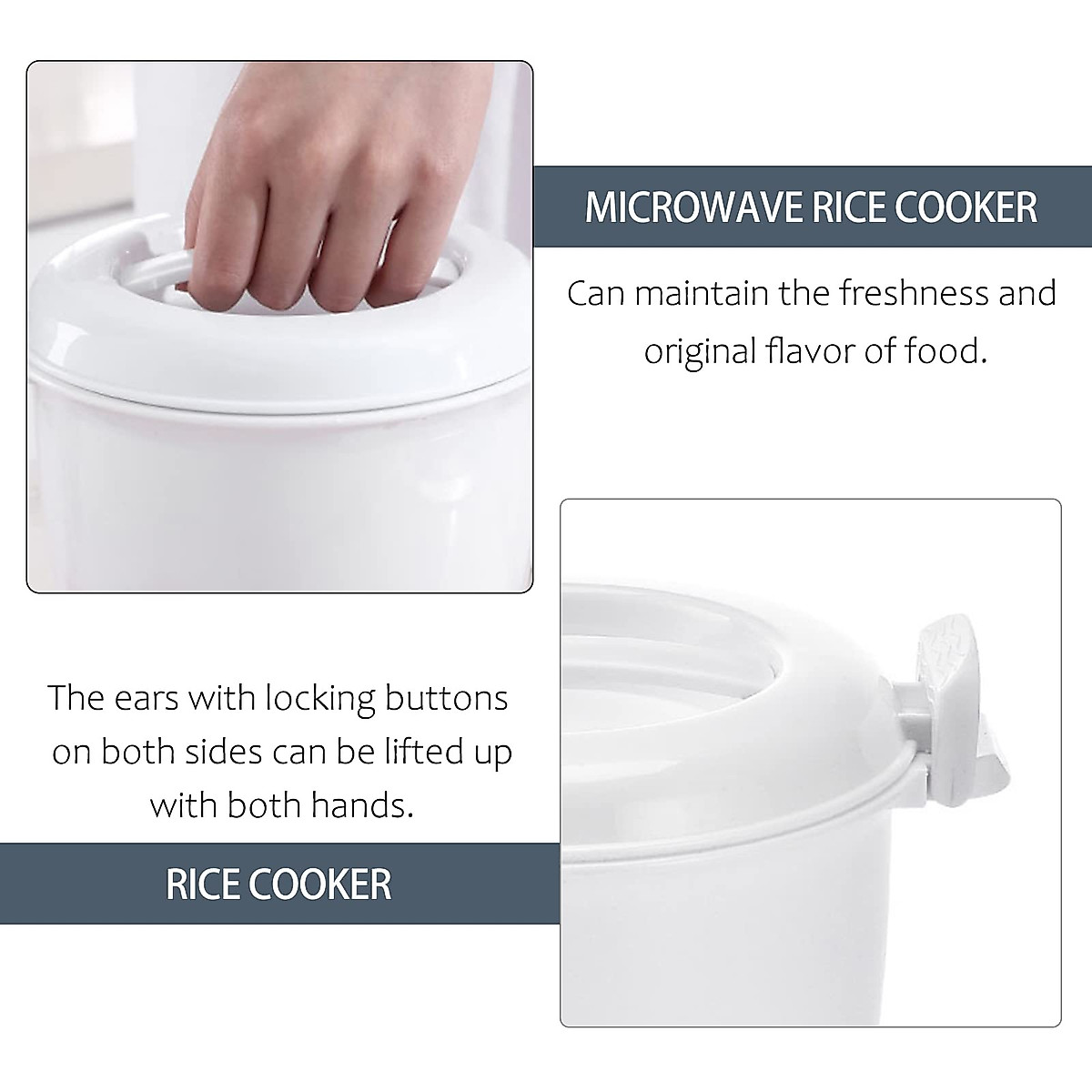 Small Rice Maker Friendly Microwave Rice Cooker: Easy Microwave Cooking Easy Fast Microwave Cookware for Rice Pasta and More S Microwave Rice Steamer