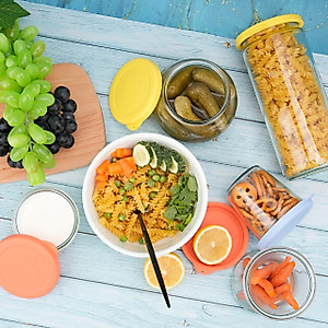 80mm Silicone Replacement Lids For Weck Jars, Airtight Keep Fresh Lids Fits Models 976, 900, 908, 996, 901，Microwave & Dishwasher Safe