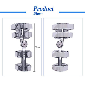 PHASFBJ Knee Orthosis Support, Adjustable Joint Injury Splint Hinged Orthopedic Knee Brace for Post-Op Meniscus Rehabilitation Ligament Care Fracture Fixed Double Side Airbag