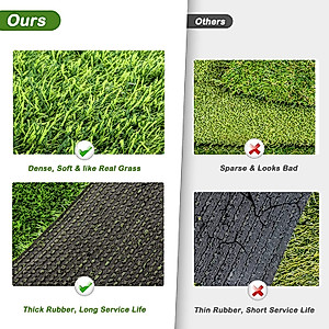 CooZero Artificial Grass, Professional Dog Grass Mat, Potty Training Rug and Replacement Artificial Grass Turf, Large Turf Outdoor Rug Patio Lawn Decoration, Easy to Clean with Drainage Holes