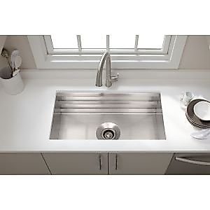 KOHLER K-11352-BS Disposal Flange, One Size, Brushed Stainless