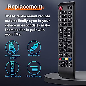 (Pack of 2) Universal for Samsung TV Remotes, Replacement for Samsung Smart TVs - LED LCD HDTV QLED SUHD UHD 4K 3D TV