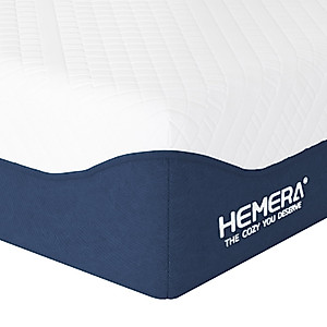 HEMERA King Mattress, 14 Inch Green Tea Cooling Gel Memory Foam Mattress King, Bed Mattress in a Box CertiPUR-US Certified, Supportive & Fiberglass Free, Washable Cover, Medium Firm, 80"*76"