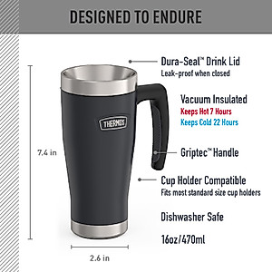 THERMOS, ICON Series, Stainless Steel Mug, Granite, 16 oz
