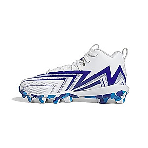 adidas Freak Spark 23 Football Shoe, White/Team Royal Blue/Solar Blue, 1 US Unisex Little Kid