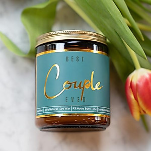 Best Couple Ever Candle, Soy Wax, Lavender |Gift for Christmas-Thank You Gift,Gift for Friends Family Romantic Couple Gifts Candles for Birthday, or Anniversary