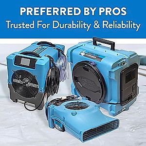 Dri-Eaz HVE 3000 Portable Flood Pumper with Auto Pump-Out and 12-Gallon Tank, Water Extractor (F479), Water Vacuum for Flooding