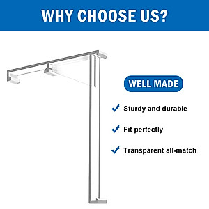 3.5 Inch Valance Clips for Blinds, Clear Vertical Blind Valance Clip, Hidden Vertical Blind Installation Bracket, Vertical Blinds Replacement Part（12PCS）