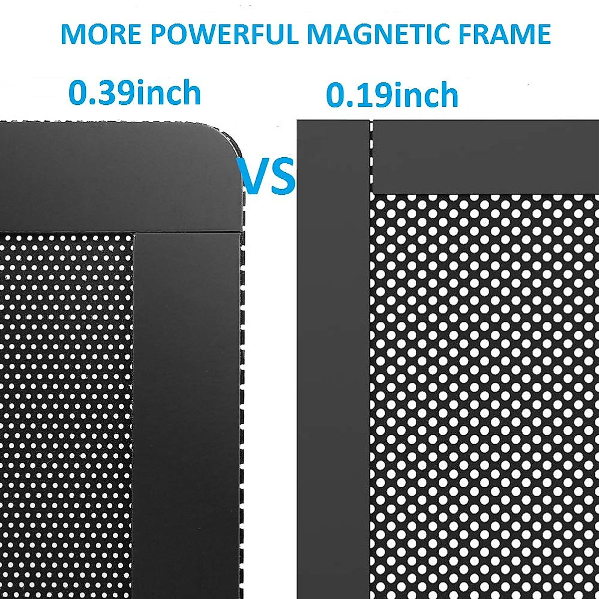120mm Fan Dust Filter Mesh 4.72inch Magnetic Frame PVC PC Computer Case Fan Dust Mesh Cover Grills Black 5-Pack