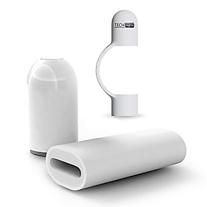 TechMatte Magnetic Replacement Cap and Charging Adapter (Female to Female Connector) Compatible with Apple Pencil 1st Generation (Bundle)
