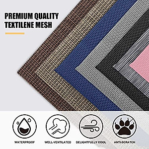 Veehoo Chew Proof Elevated Dog Bed - Cooling Raised Pet Cot - Rustless Aluminum Frame and Durable Textilene Mesh Fabric, Unique Designed No-Slip Feet for Indoor or Outdoor Use, Brown, X Large