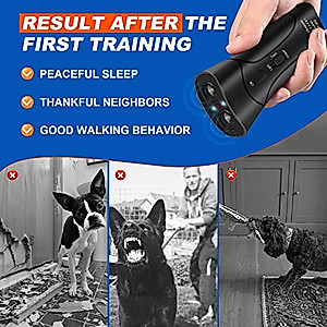 Anti Barking Device, 3 Mode Dual Sensor Upgraded Bark Control Device, 33Ft Range Ultrasonic Dog Bark Deterrent Pet Behavior Training