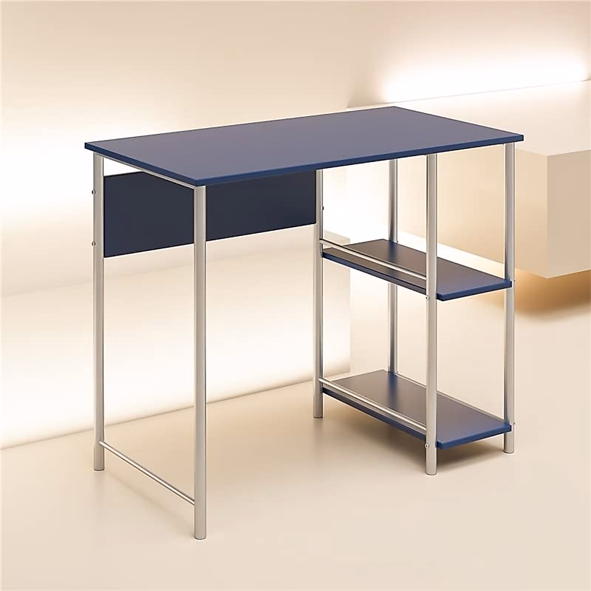 Ameriwood Home Mainstays Garrett Metal Student Computer Desk in Blue