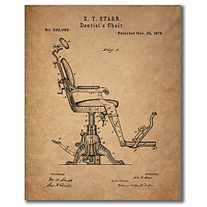 Dentist Patent Wall Art Prints - Set of 6 Vintage Replica Photos