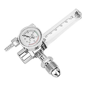 Argon Regulator Gas Reducer,CGA540 Outlet Male Thread Argon/Carbon Dioxide Regulator Gas Flowmeter with Guage for TIG Welder Machine