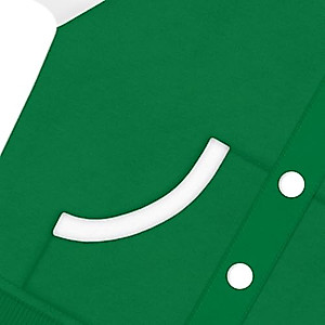 Creative Knitwear College Baby Letterman Varsity Jacket - Notre Dame Leprechaun Logo - Kelly - 24 Months