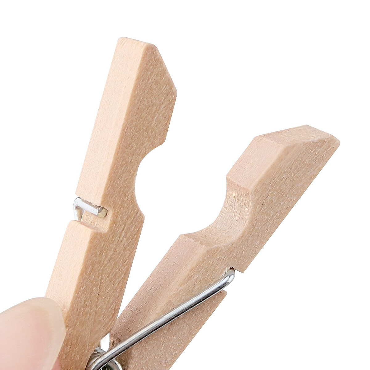 MANCHAP 400Pcs 1.77 x 0.27 Inch Wooden Small Clothes Pins, Wooden Clothespins, Tiny Wooden Clamp Clothes Pins Clip for Documents, Paper, Photos Fixing
