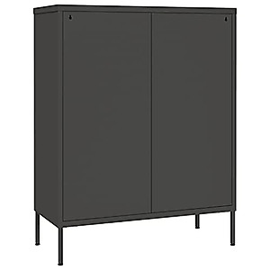 GOLINPEILO Metal 6-Drawer Storage Cabinet, Steel Drawer Storage Organizer, Metal Storage Dresser Cabinet, Office Storage File Cabinet for Home Office Organization, 31.5"x13.8"x40" Anthracite